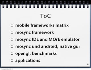 Droidcon 2011: Mosync mobile framework, Stefan Sels, Tronicum | PDF | Operating Systems ...