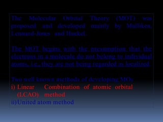 MOT Molecular Orbital Theory Chemistry class 11 | PPTX