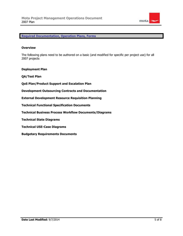 Organizational Operations Document