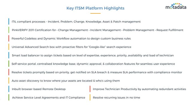 Motadata product itsm overview | PDF
