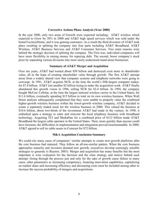 AT&T: Twenty Years of Change Case Analysis | DOCX