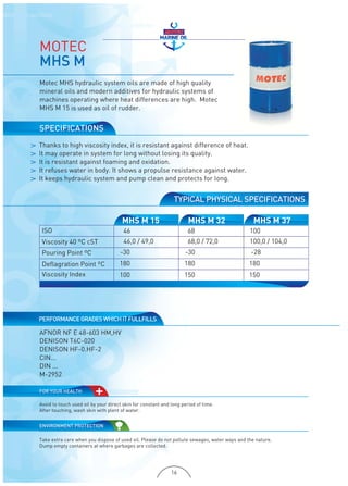Motec marine oils | PDF
