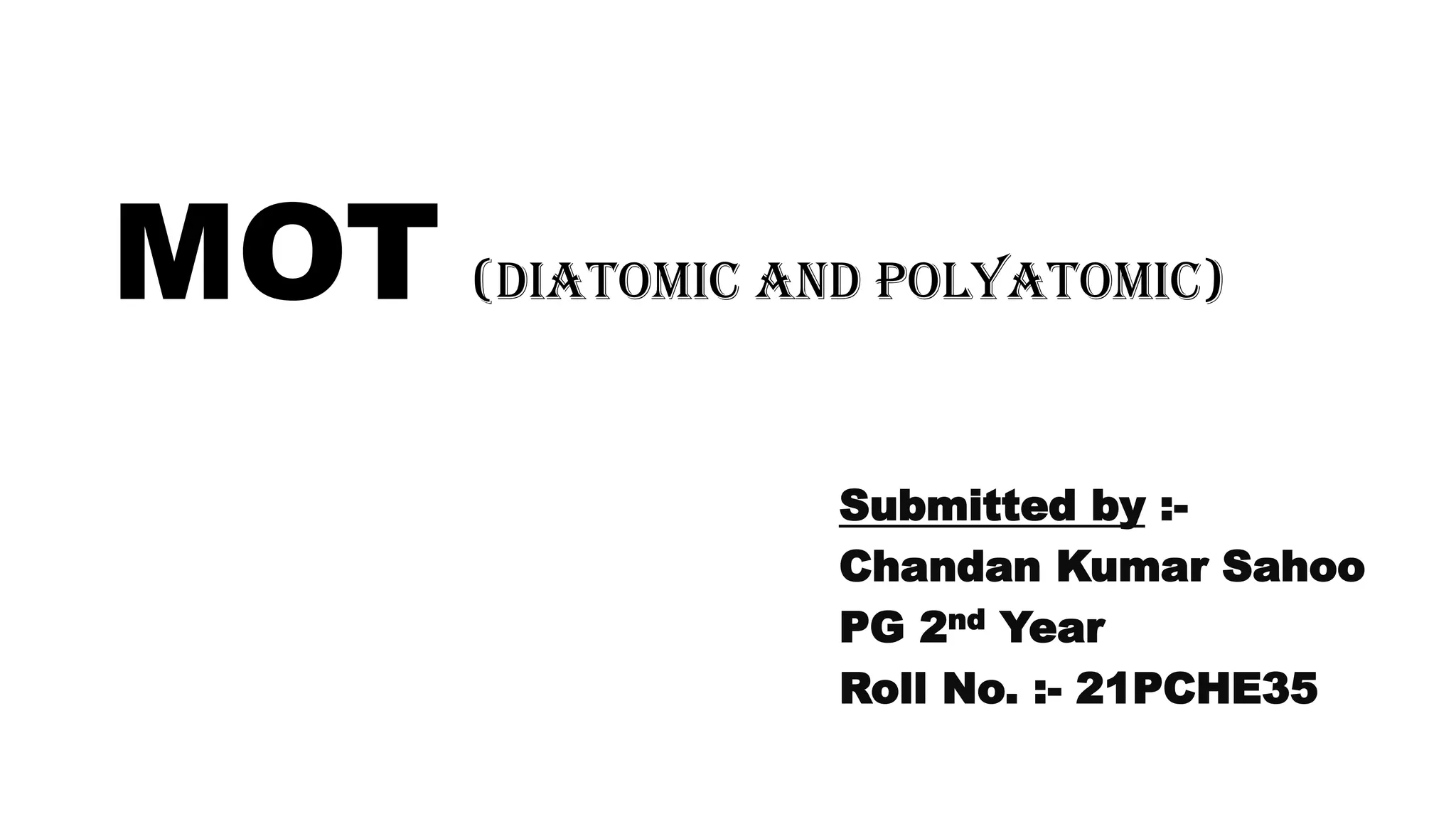 Inorganic chemistry for molecular orbital theory | PDF