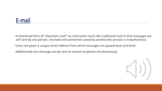 The common means of communication through the internet | PPT