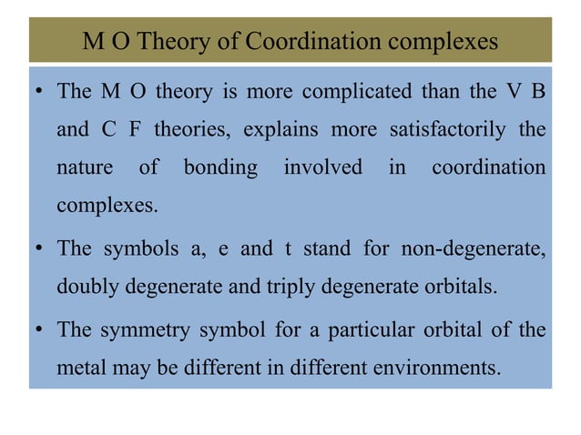 Mo theory | PPTX | Chemistry | Science
