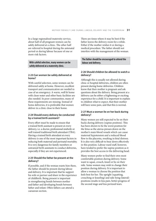 Mother and Baby Friendly Care: Mother friendly care during labour ...