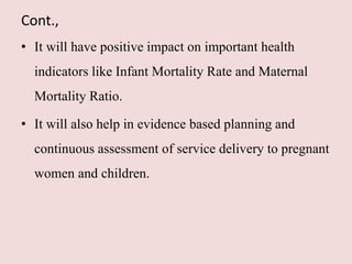 Mother and child tracking system | PPTX