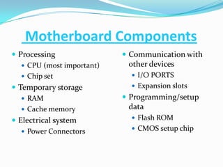 Presentation On Motherbord | PPTX