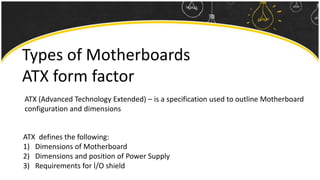 Introduction to Computer Engineering. Motherboard. | PPT