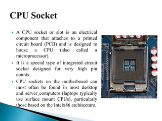 Motherboard | PPTX | Operating Systems | Computer Software and Applications