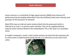 motherboard electronic components and their functions | PPTX