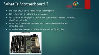 Motherboard.pptx | Computer Peripherals | Computing