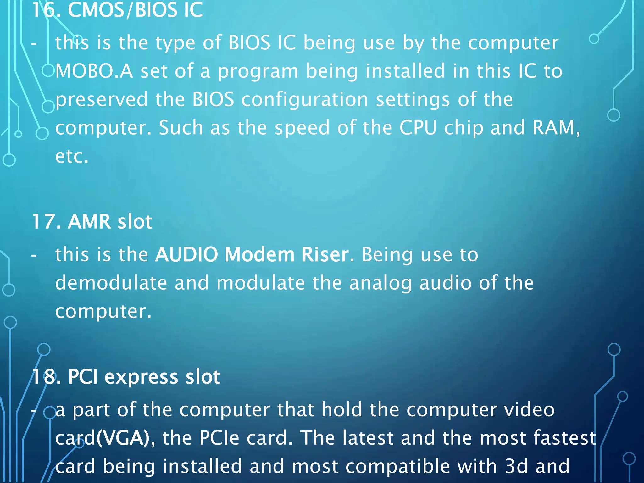 The Motherboard Parts and their Function | PPTX