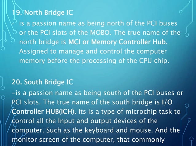 The Motherboard Parts and their Function | PPTX