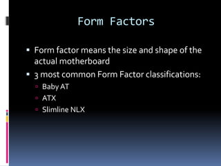 computer maintenance and repairMotherboard.ppt