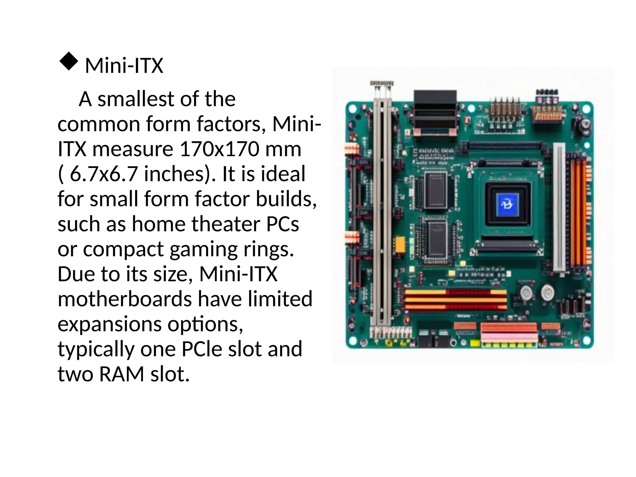 This presentation is about motherboard and its different form factor | PPTX