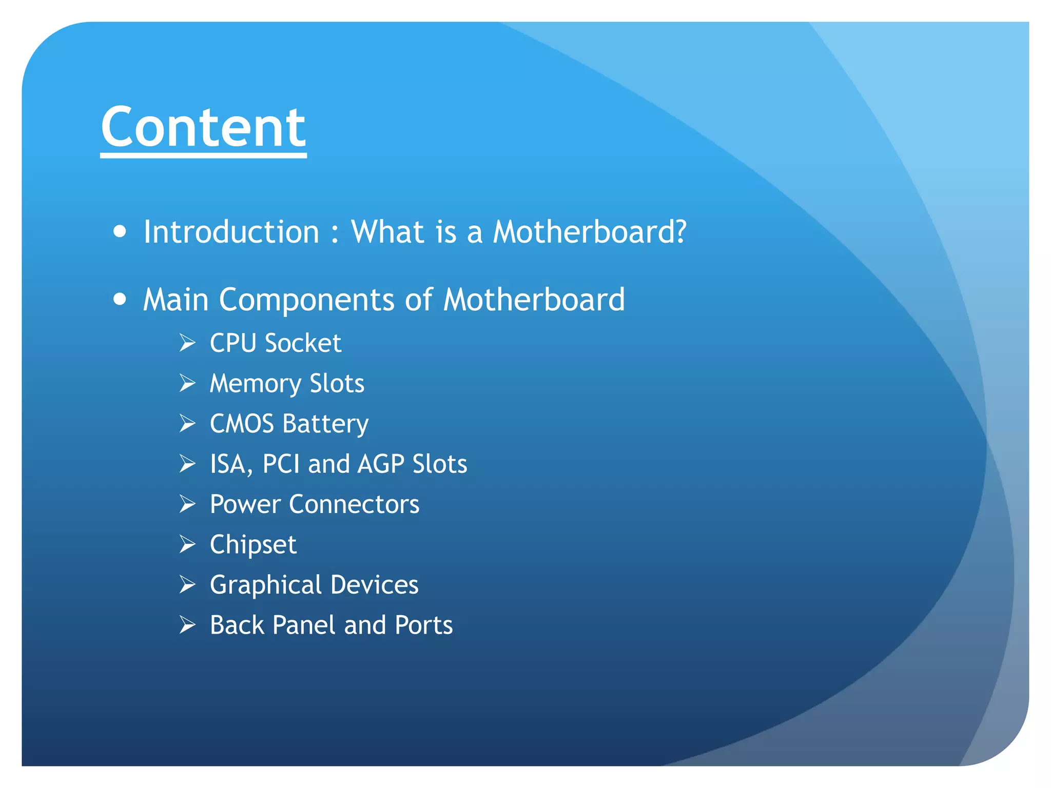Motherboard and its components | PPTX