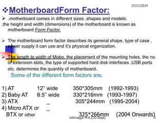Motherboard and its components | PPSX