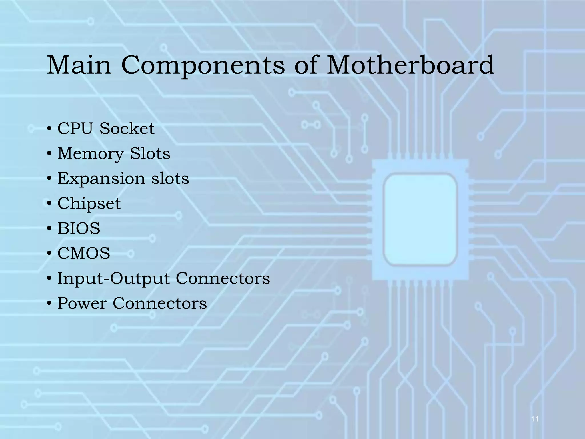 Introduction of Motherboard with labelling parts | PPT