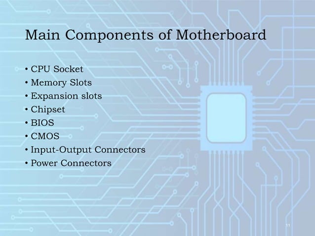 Introduction of Motherboard with labelling parts | PPT
