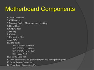 Introduction to Motherboard | PPTX