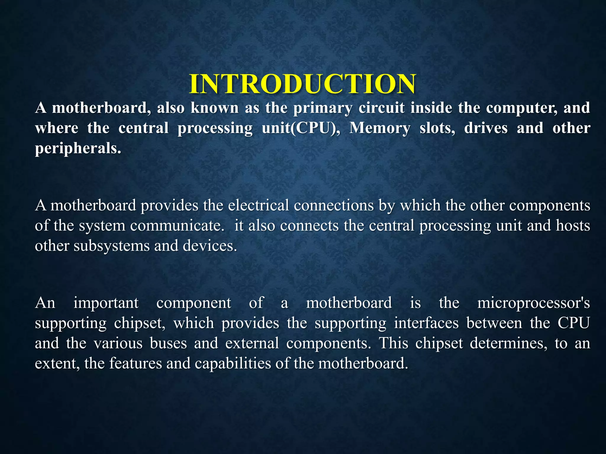 Motherboard ppt | PPTX