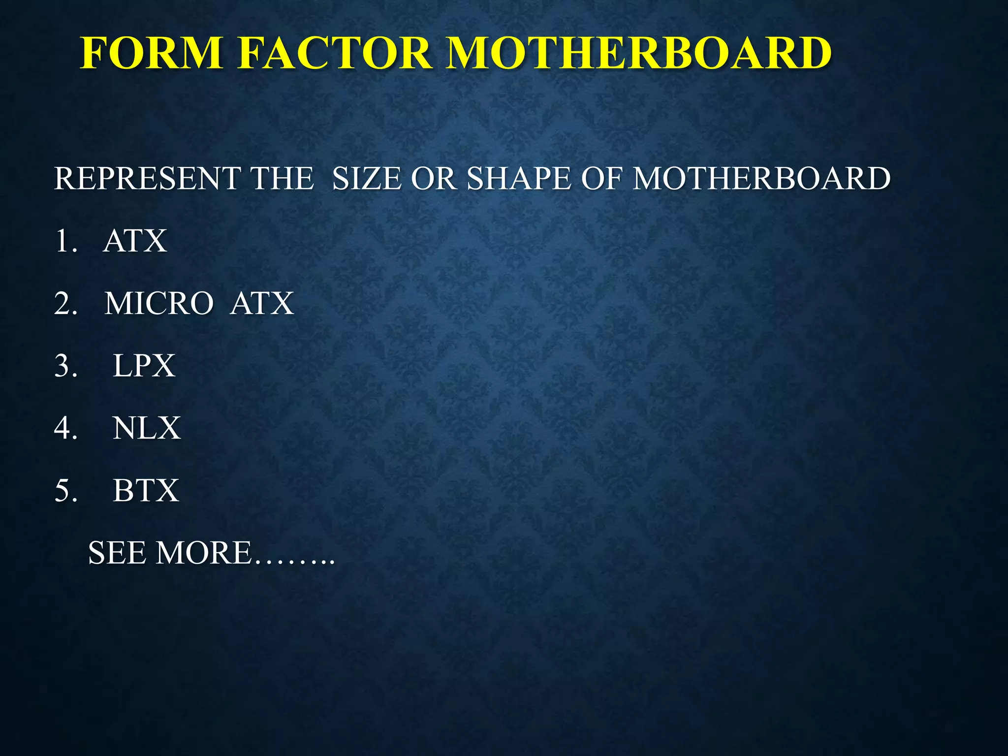 Motherboard ppt | PPTX