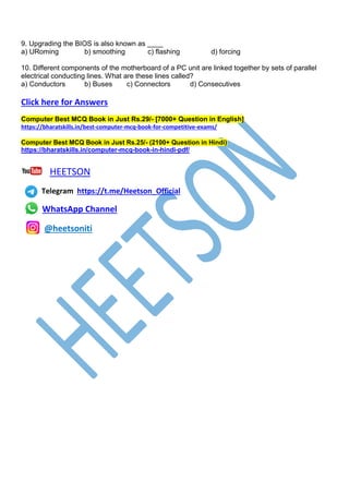 Computer Motherboard Questions and Answers | PDF