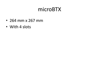 Motherboards Form Factor( | PPTX