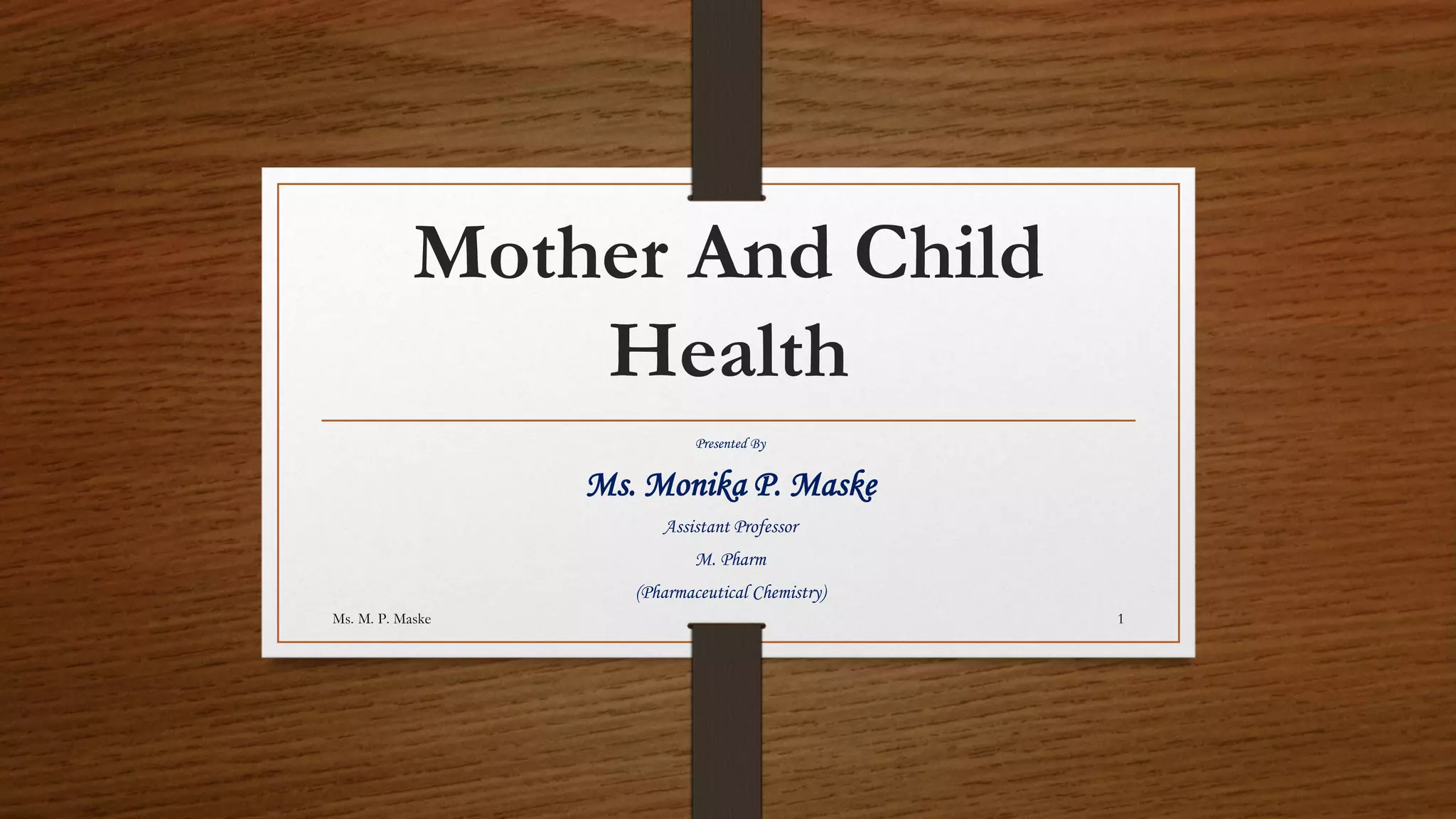 Mother And Child Health | PDF