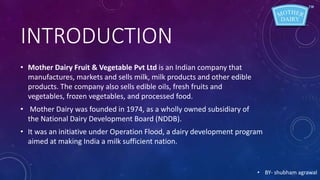 Mother dairy | PPTX