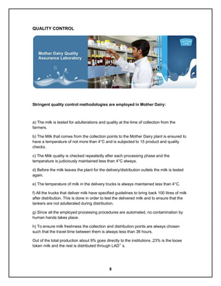 Mother dairy- A report | DOCX
