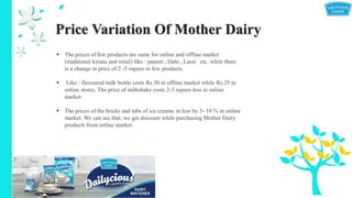 Mother dairy price, product & place | PPTX