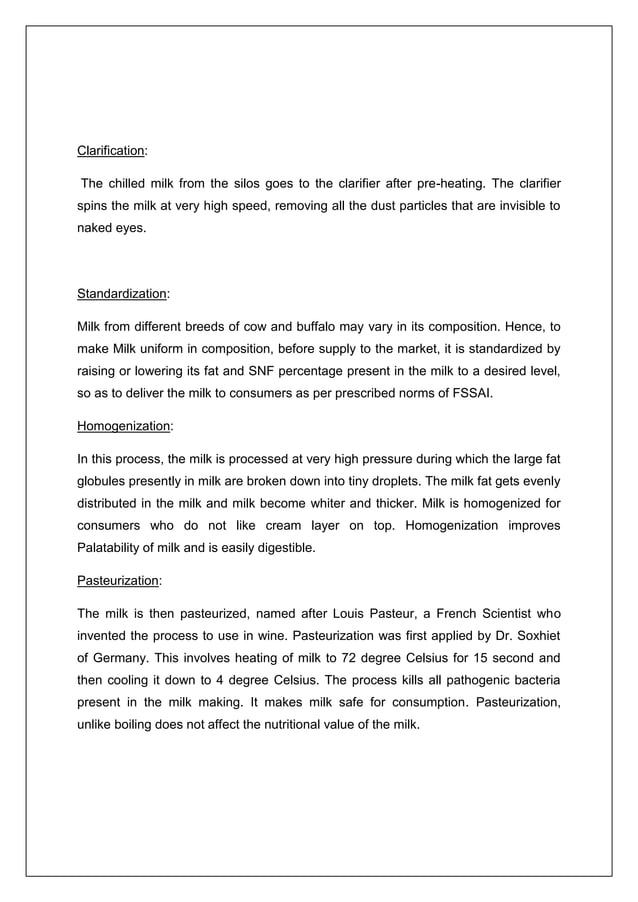 Mother dairy final report | DOCX | Agriculture | Industries