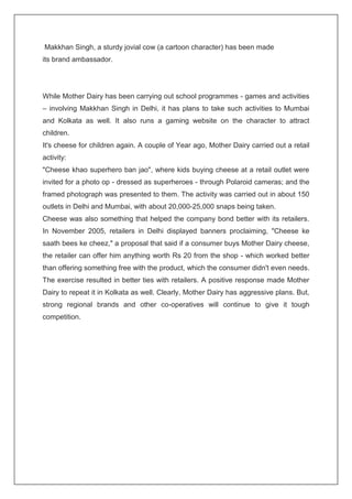 Mother dairy final report | DOCX