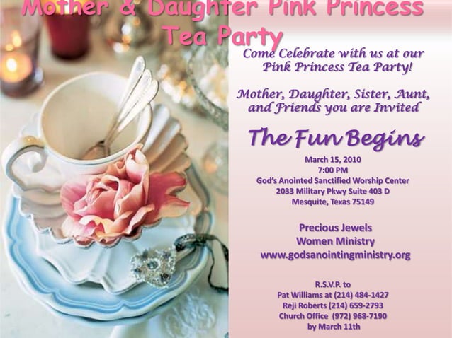 Mother & Daughter Pink Princess Tea Party | PPTX | Women\'s Jewelry and ...