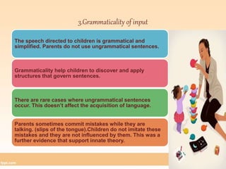 Motherese or parentese | PPT