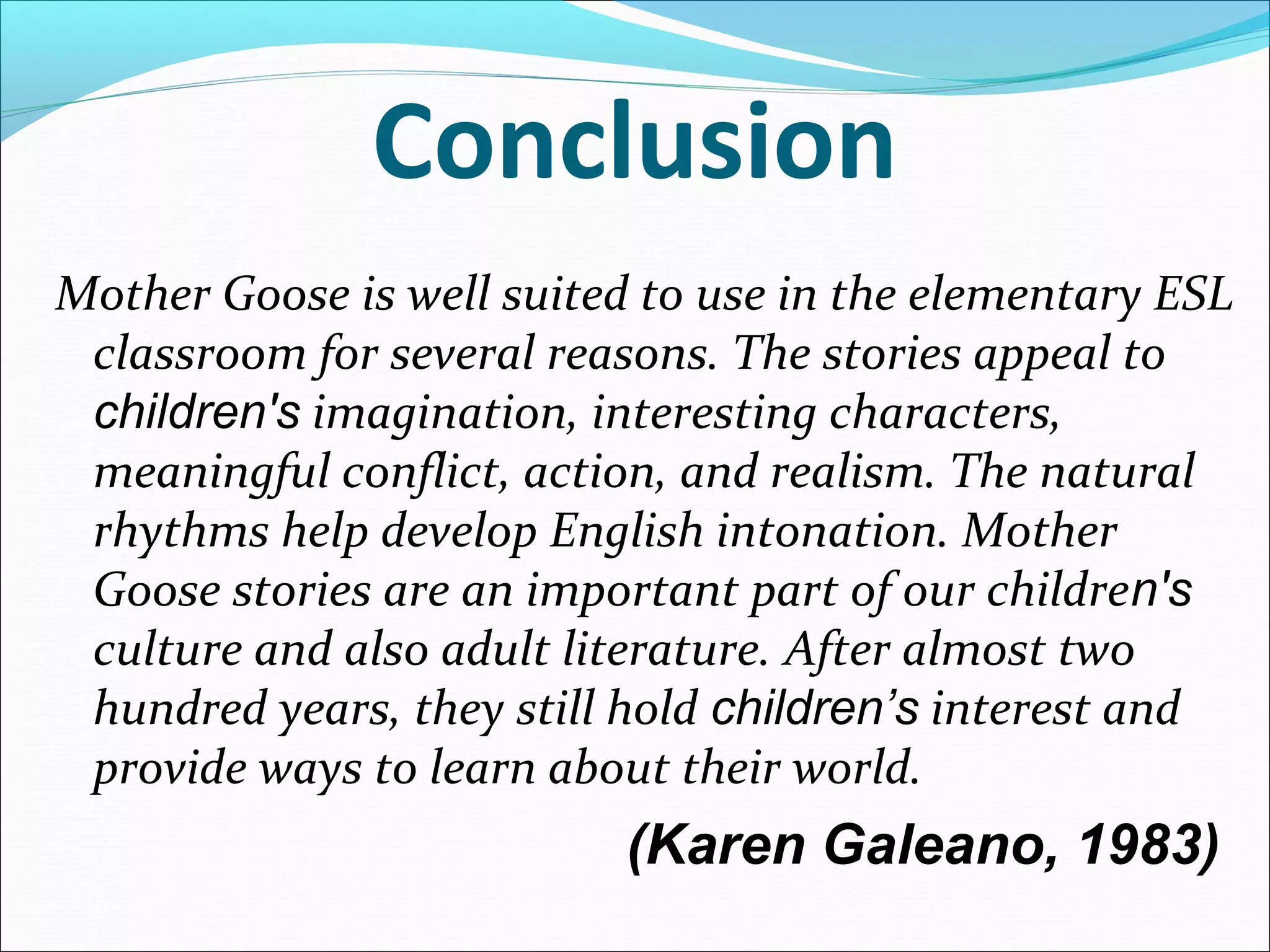 Mother goose.. | PPT