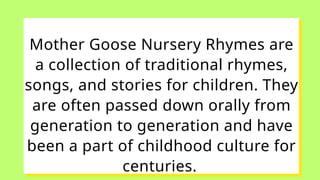 Mother Goose Nursery Rhymes: Exploring the Rich History, Meaning, and ...