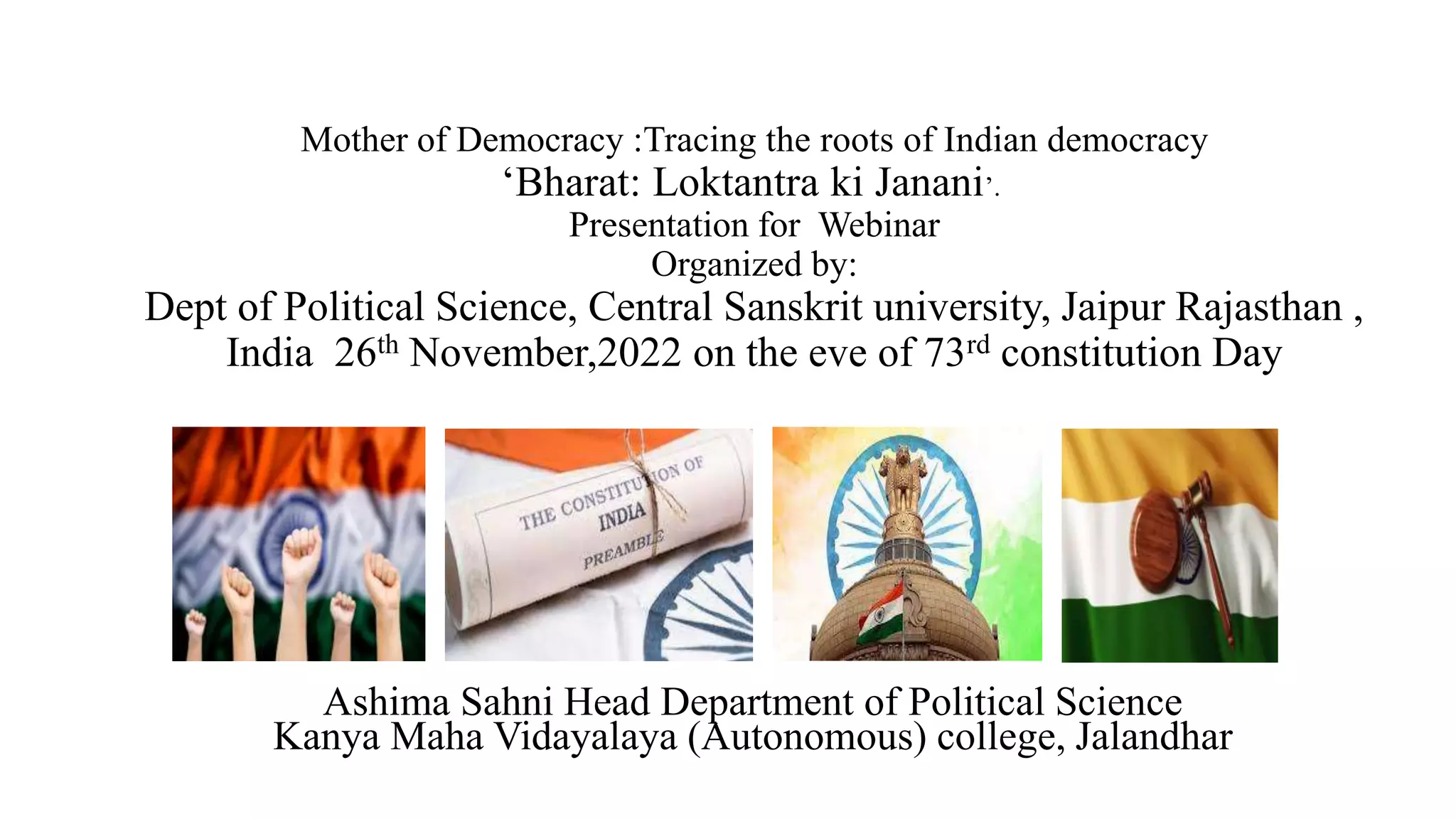 Mother of Democracy :Tracing the roots of Indian democracy ‘Bharat ...
