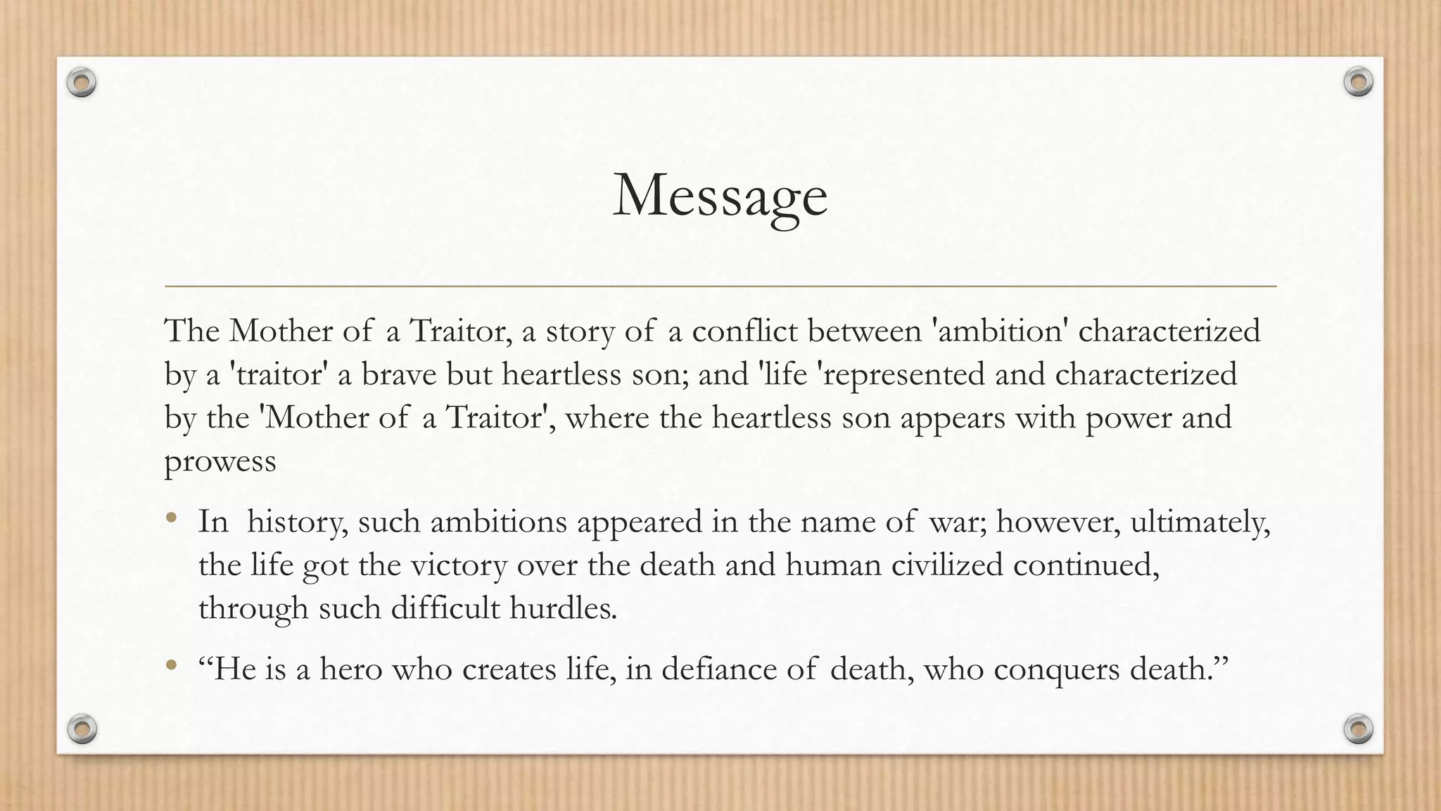 Mother of traitor. A summary. | PPTX