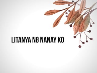 MOTHERS DAY - LITANYA NG NANAY KO - SIS SARA TACSAGON - 6:30 EVENING ...