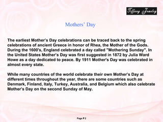Mothers'day | PPT