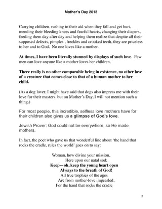 Mother's day 2013 | PDF
