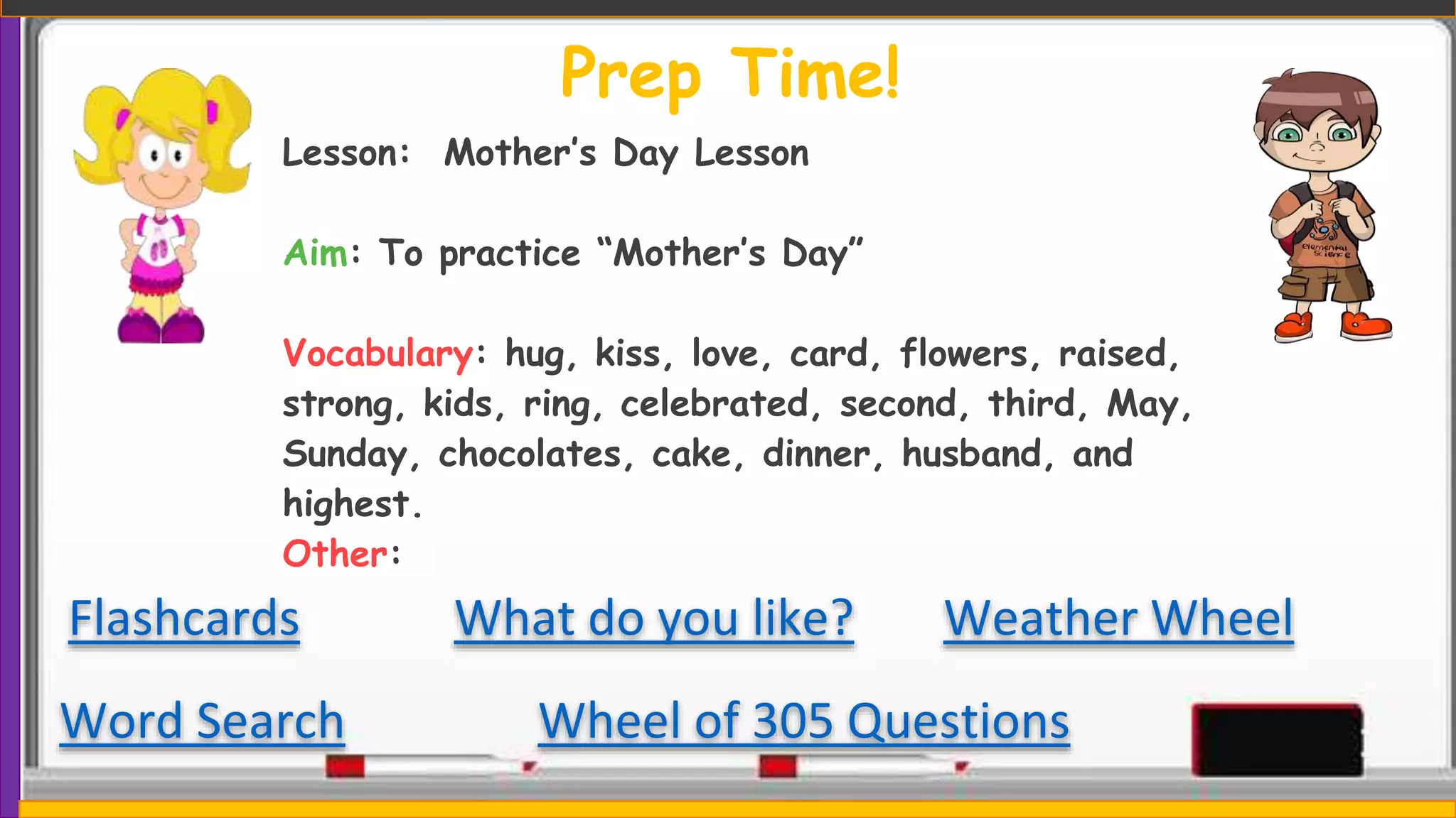 ESL Lesson for Kids Mother's Day | PPTX