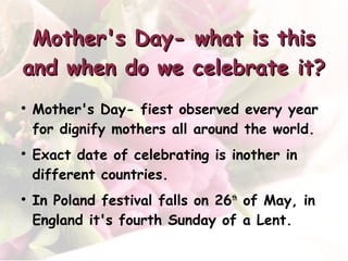 Mother's day presentation | PPT