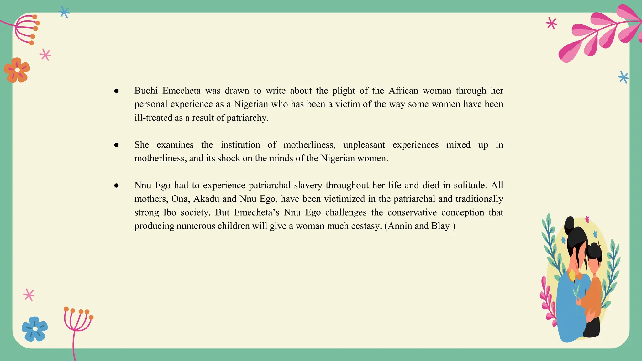 MOTHER’S INTRICACY IN BUCHI EMECHETA’S THE JOY OF MOTHERHOOD.pptx