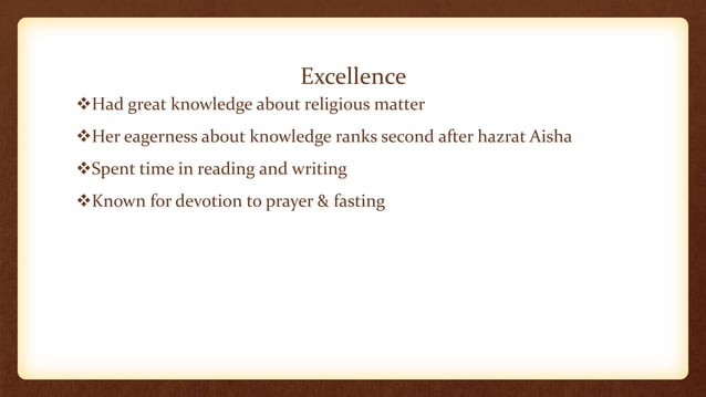 Mothers of faithful HAZRAT HAFSA | PPT