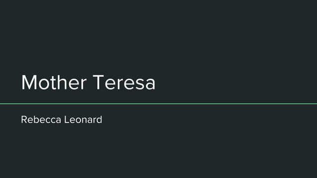 Mother Teresa | PPT