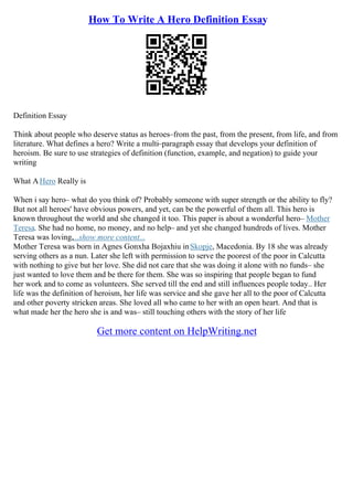 Mother Teresa Essays | PDF